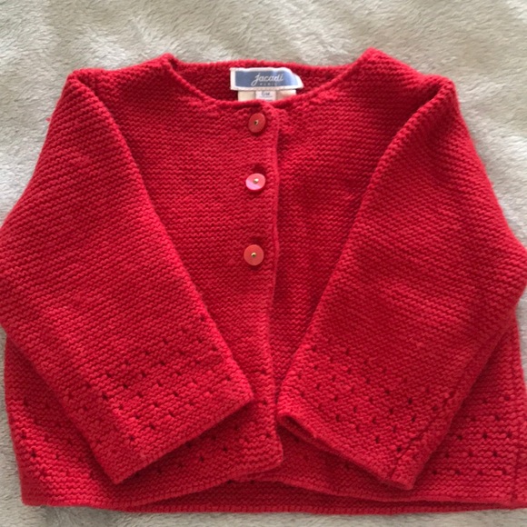 Jacadi | Other | Jacadi Paris Red Cardigan Size 6 Months | Poshmark